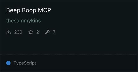 Createbeep Beep Boop Mcp Glama