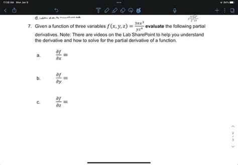 Solved Given A Function Of Three Variables Chegg