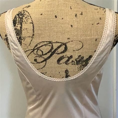 Vassarette Tops Vassarette Plunging Lace Neckline Off White