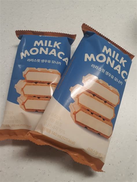 내돈내산 라라스윗 신상 밀크모나카 생우유모나카아이스크림 궁금했어 네이버 블로그