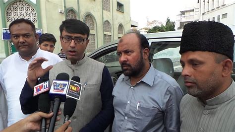 Amjed Ullah Khan Seen Addresssing Media After Meeting Shaik Mohammed