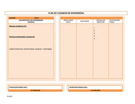 Formato De Places En Enfermería Y La Salud Pdf