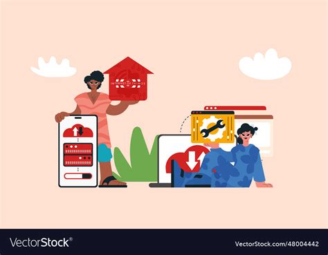 Representation Of The Iot Modify And Back Bunch Vector Image