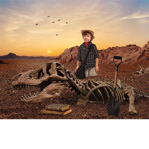 Dinosaur Fossils Digital Backdrop