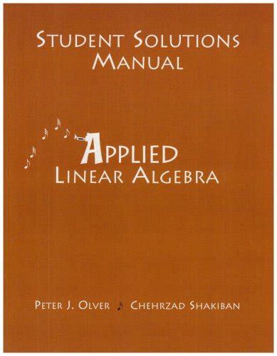 Applied Linear Algebra Olver Solution