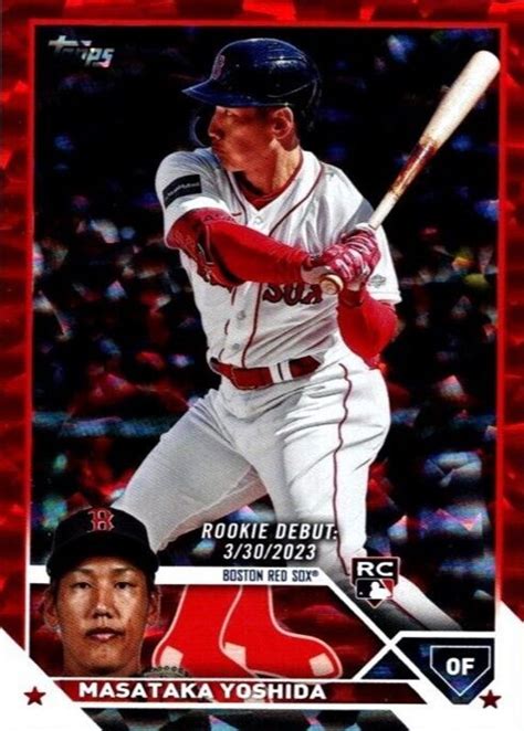 Masataka Yoshida 2023 Topps Update Us5 Rookie Debut Red Foil 199