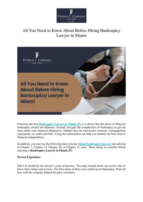 Ppt All You Need To Know About Before Hiring Bankruptcy Lawyer In