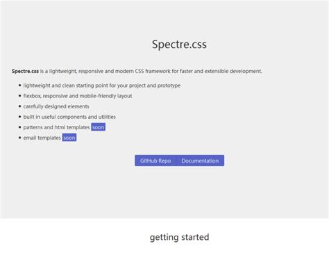 spectre css lightweight responsive modern css framework coding