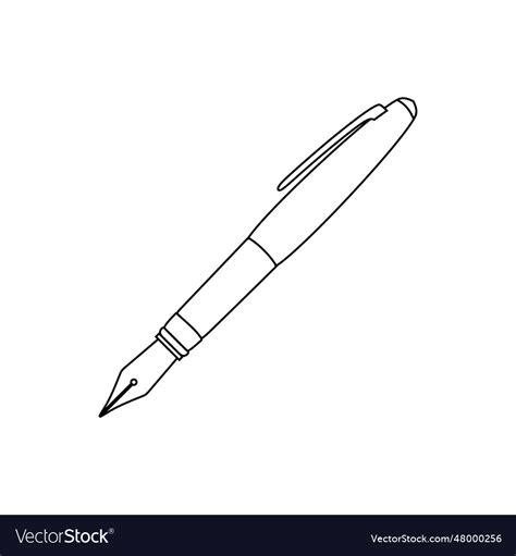 Ink Pen Line Art For Literacy Day International Vector Image