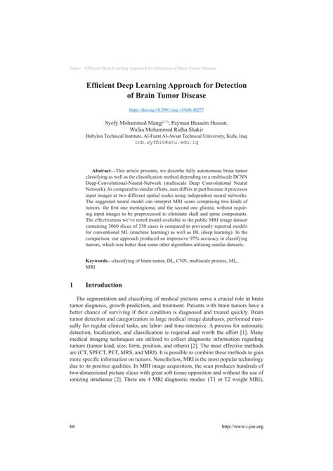 Pdf Paper Efficient Deep Learning Approach For Detection Of Brain