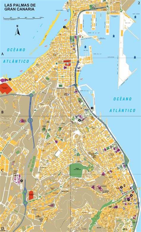 Cartes de Las Palmas de Gran Canaria Cartes typographiques détaillées