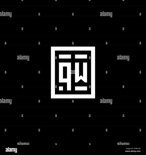 QW Initial Logo With Square Rectangular Shape Style Design Ideas Stock Vector Image Art Alamy