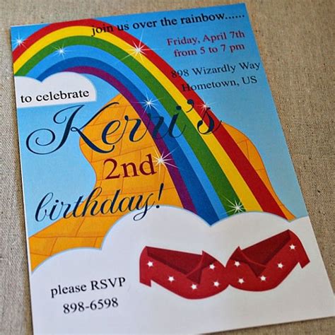 Wizard Of Oz Invites With Free Return Address By Inviteslavue 100