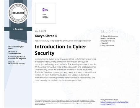 Kavya Shree R On Linkedin Nyu Cybersecurity Coursera