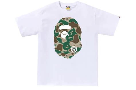 Bape Liquid Camo Big Ape Head Tee White Mens Ss24 Us