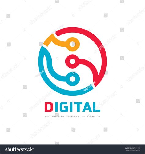 Digital Processor Cpu Vector Logo Template Stock Vector Royalty Free 647163136 Shutterstock