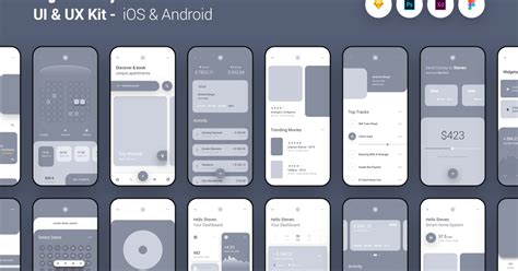 High Fidelity Wireframe Ui Ux Kit Ios Android App Websites Ux And Ui Kits Ft Hand Holding