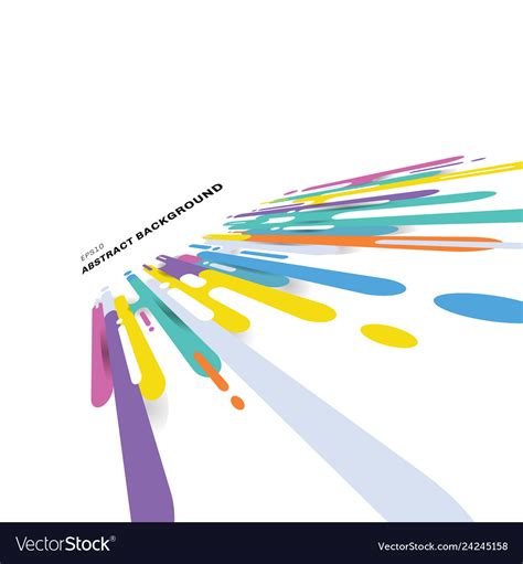 Abstract Multicolor Rounded Shapes Lines Vector Image