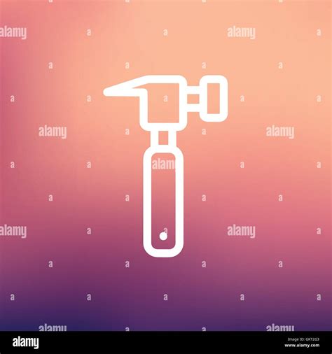 Hammer Thin Line Icon Stock Vector Image And Art Alamy