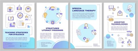 Premium Vector Multicolor Brochure Teaching Strategies For Dyslexics