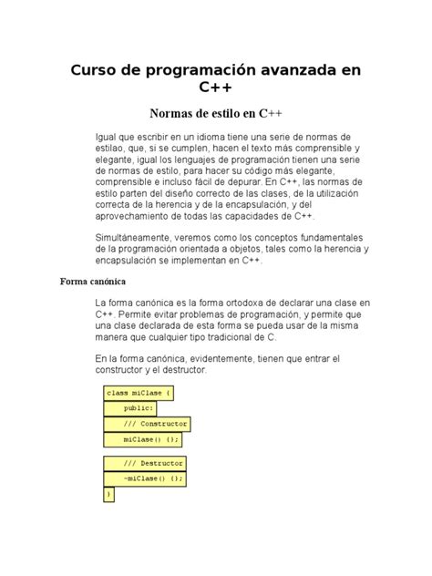 Curso De Programación Avanzada En C Pdf Herencia Programación