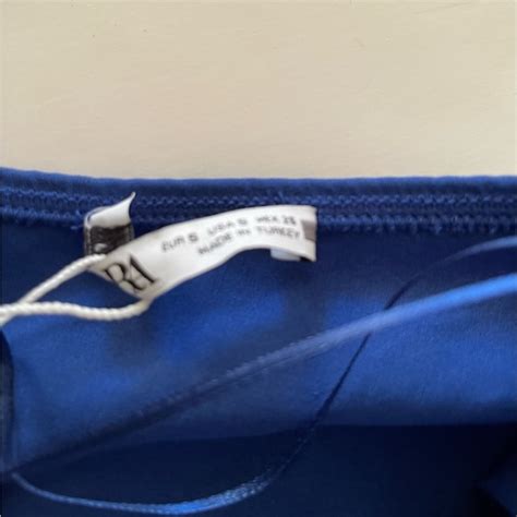 Zara Dresses Zara Royal Blue Short Mini Side Ruffled Strapless