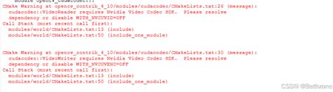 Cmake opencv 报错信息WITH NVCUVENC Nvidia Video Codec SDK Bethexone 博客园