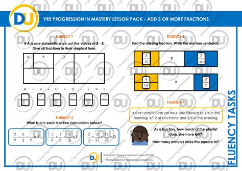 Yr5 Progression In Mastery Pack 052 Add Three Or More Fractions