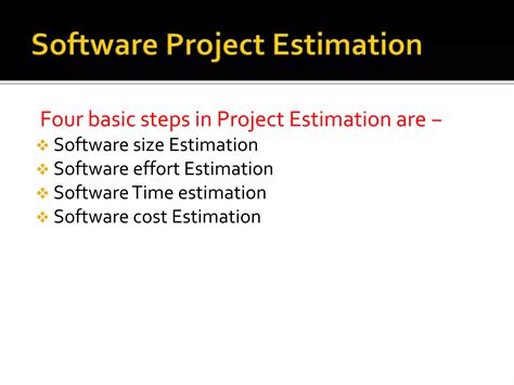 Software Project Estimation Pptx