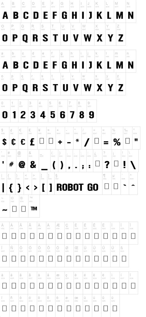 Robot Go Font