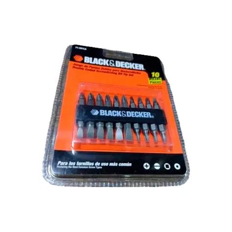 Juego De Puntas Dobles Destornillador Black Y Decker 10u MercadoLibre