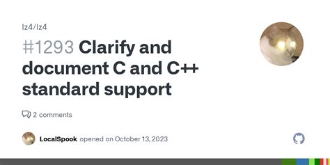 Clarify And Document C And C Standard Support · Issue 1293 · Lz4lz4