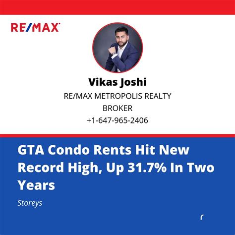 Vikas Joshi On Linkedin Gta Condo Rents Hit New Record High Up 317 In Two Years