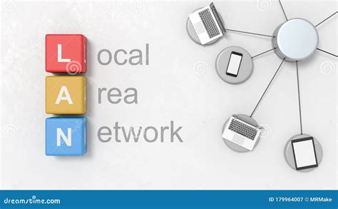Local Area Network Lan Concept Illustration Stock Image 179964007