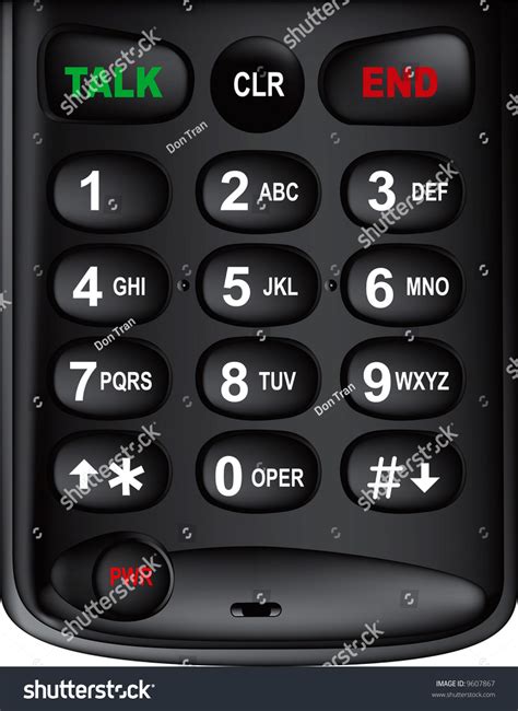 Rasterized Of Cell Phone Dial Pad Stock Photo 9607867 Shutterstock