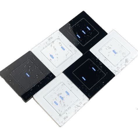 New Design 1 2 3 Gang EU Standard Wireless WiFi Smart Switch Tuya Glass