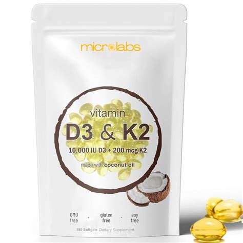 Premium Microlabs High Potency Vitamin D3 And K2