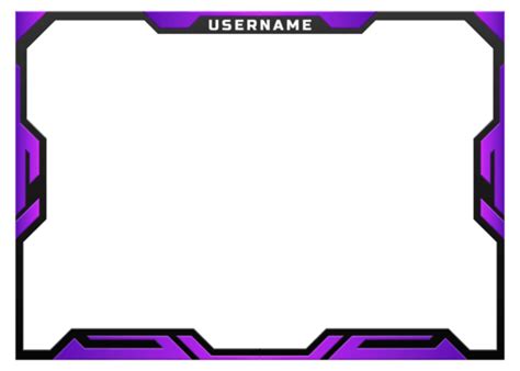 Futuristic Style Twitch Live Stream Overlay Facecam Frame Template