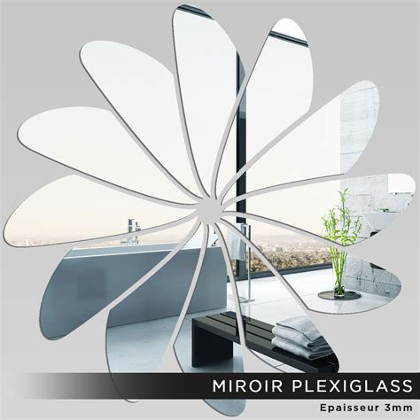 Miroir Plexiglass Fleur 3617689981642 100x100 Cm Leroy Merlin