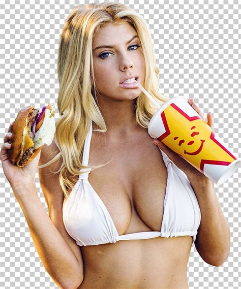 Charlotte Mckinney Fast Food Carls Jr Cheeseburger Hardees Png
