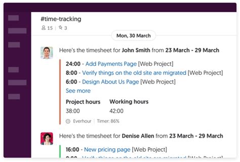 Timesheets Timecards And Time Off In Slack Everhour