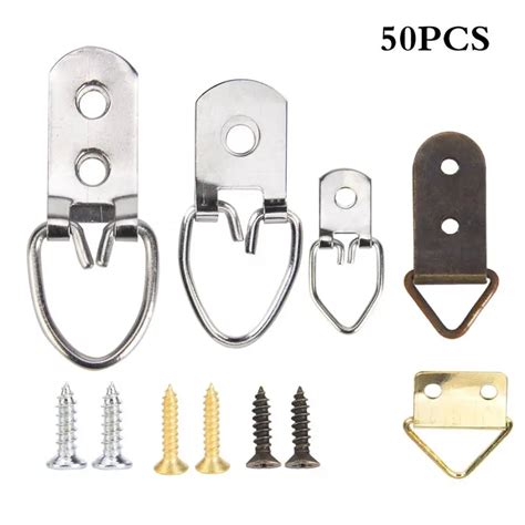 옷걸이 50pcs 그림 프레임 옷걸이 철 사진 벽걸이 후크 미술 작업 용품 22 53mm 옷걸이 욕실후크 And 레일 Aliexpress