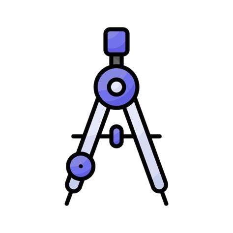 Premium Vector A Precise Geometric Compass Icon Perfect For