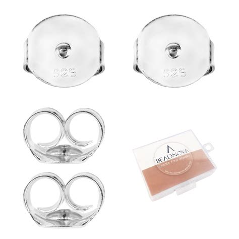 Beadnova Large 925 Sterling Silver Earring Backs Replacements Earring