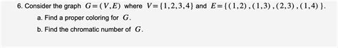 Solved Consider The Graph G V E Where V And Chegg
