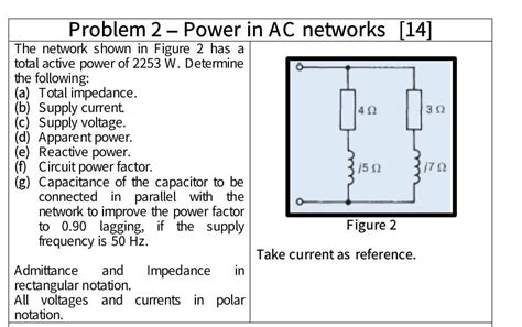 Solved 1 Problem 2 Power In AC Networks 14 The Network Chegg Com