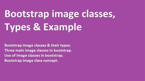 Bootstrap Image Classes And Types Use Of Bootstrap Image Classes
