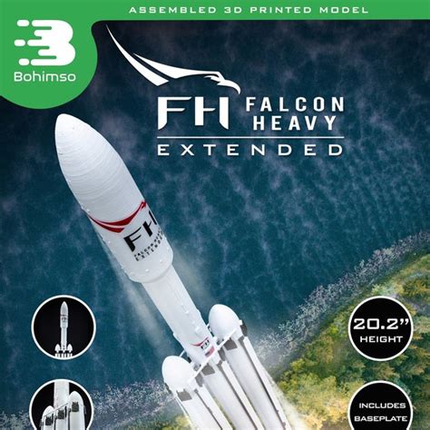 Falcon Heavy Model Rocket Etsy