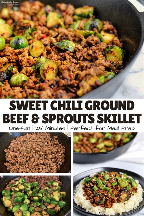 Sweet Chili Glazed Ground Beef And Brussels Sprouts Beef Recipes