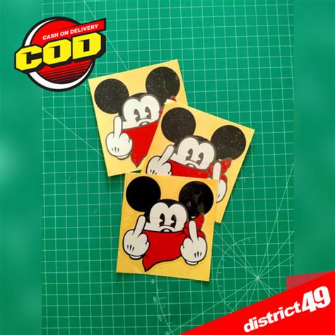 Jual Cutting Sticker Mickey Mouse Stiker Mickey Mouse Stiker Motor 25